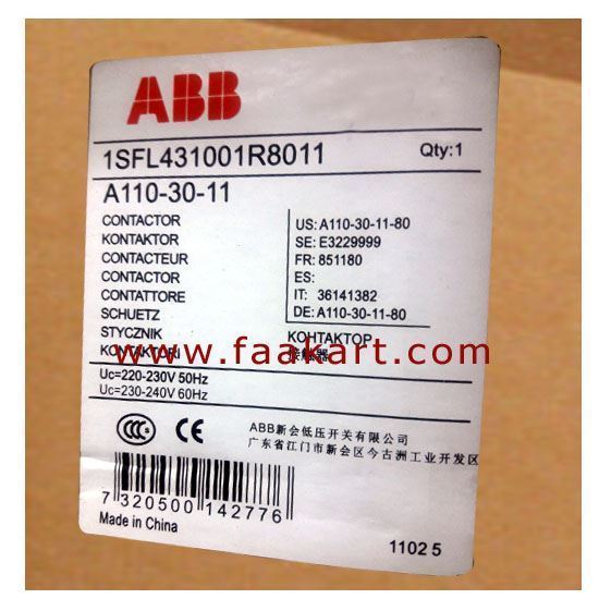A110-30-11 ABB Contactor. Faakart . Online shop - Industrial Automation - KSA Largest platform